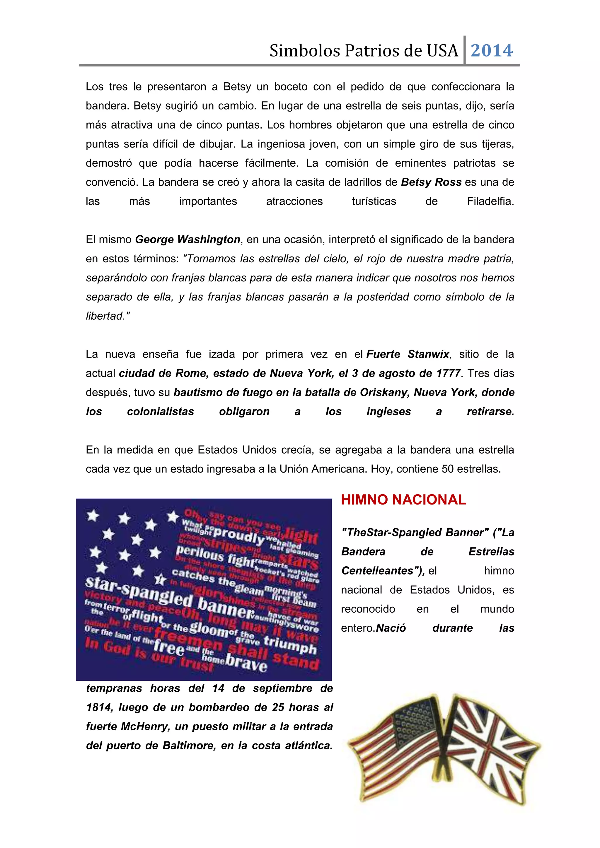 Simbolos patrios de usa | DOCX