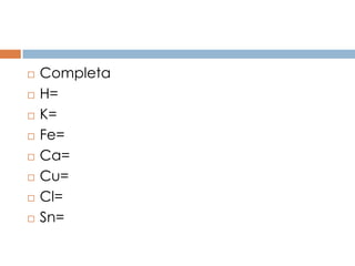 Simbolos quimicos | PPTX