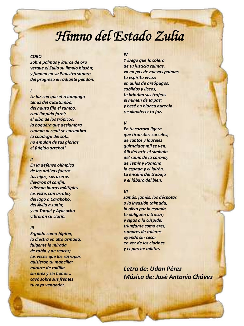 Simbolos patrios del Zulia