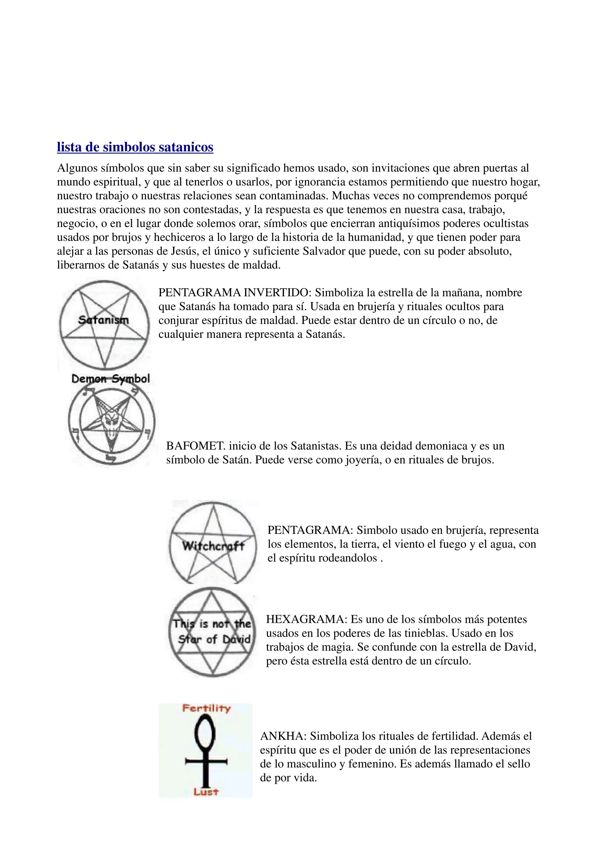 Simbolos Demoniacos E O Que Eles Significam
