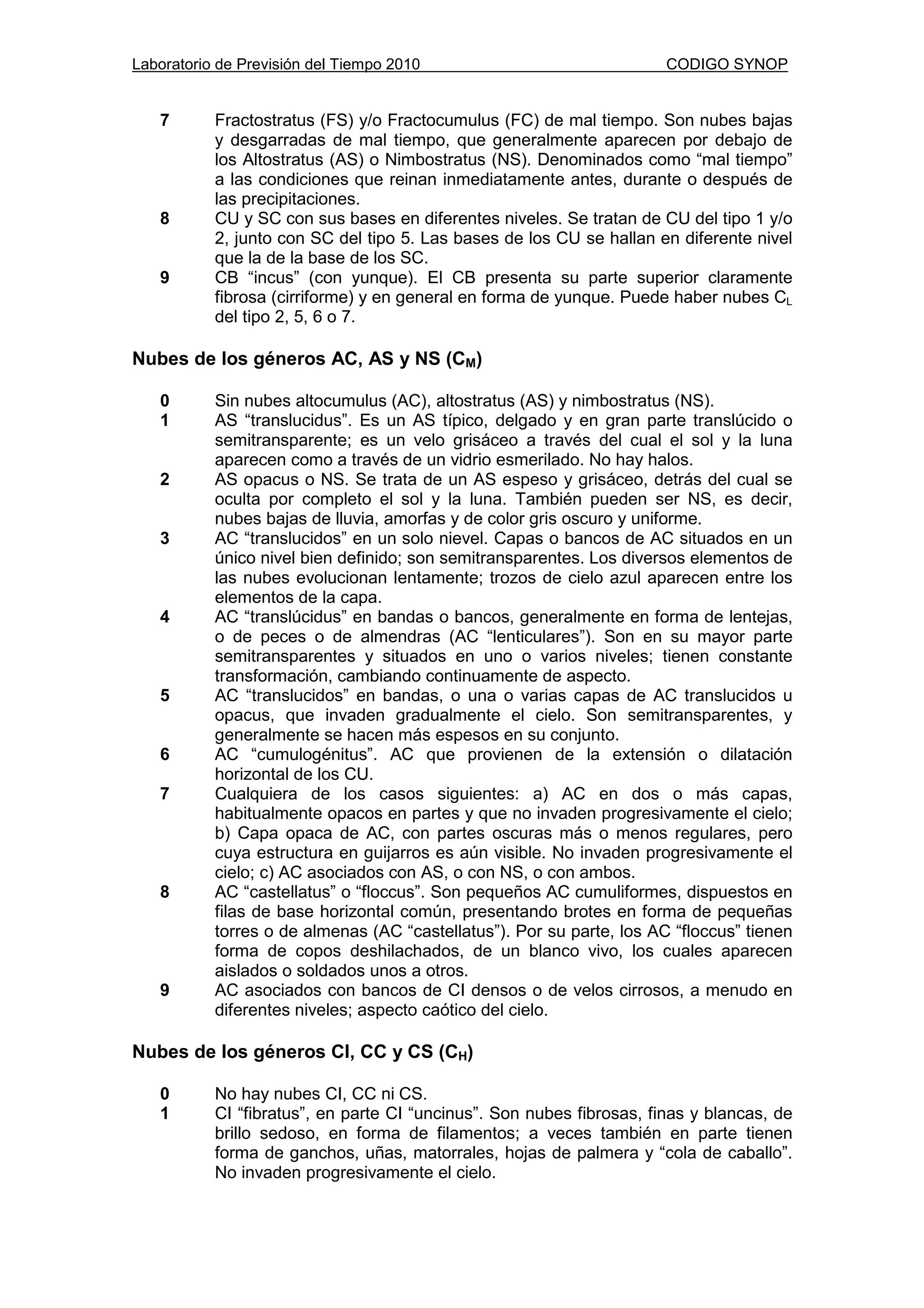 Simbolos y codigo synop | PDF
