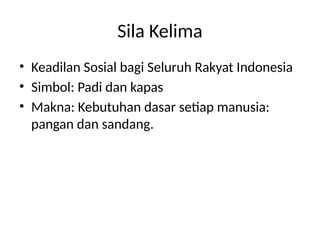 Simbol simbol Pancasila sederhana power poin | PPTX