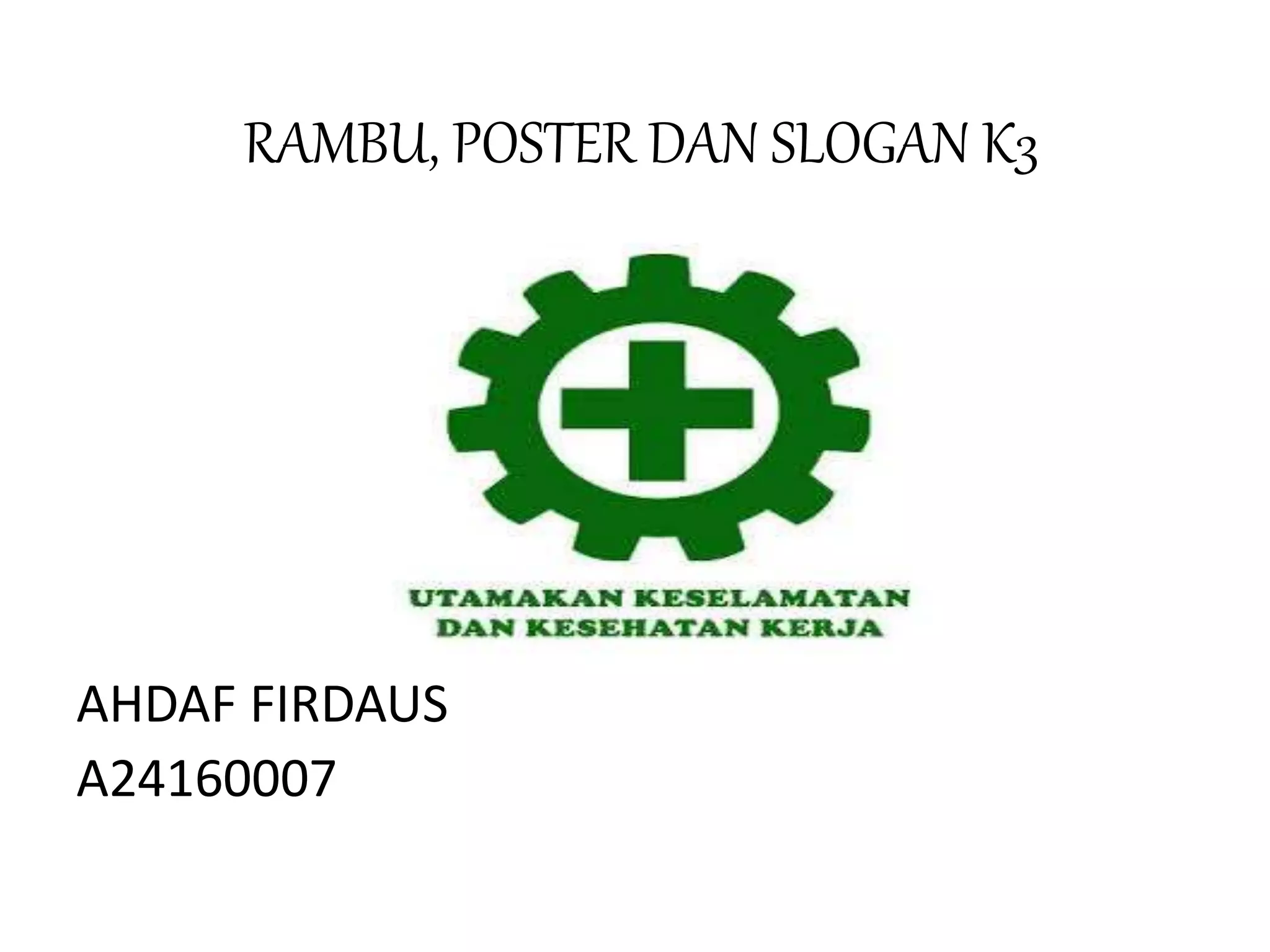 Simbol simbol dan rambu k3 ppt | PPTX