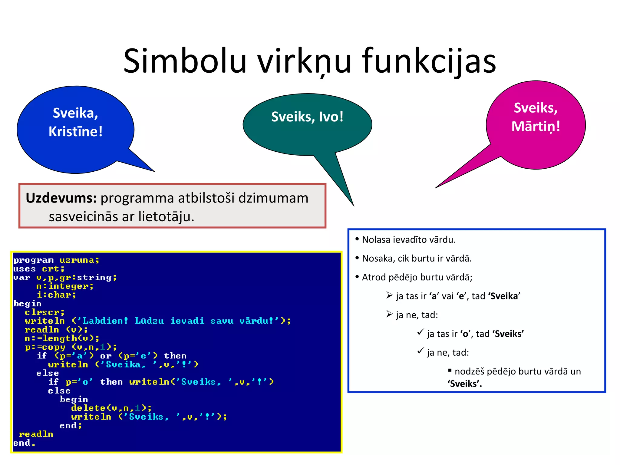 Simbolu Virknes | PPT