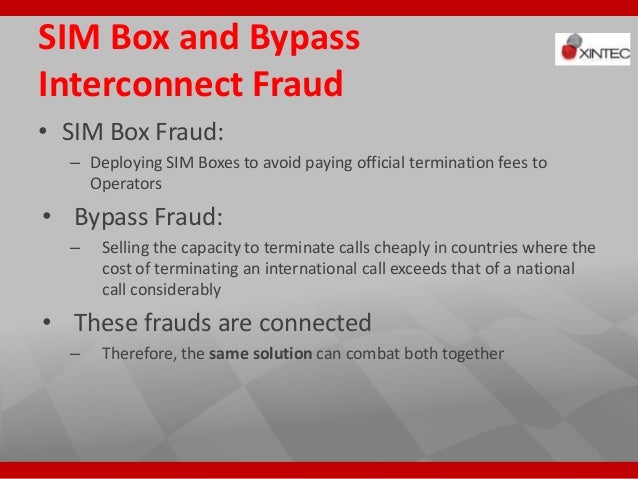 Sim box fraud