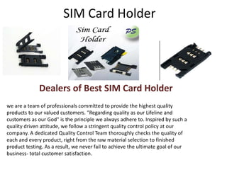 Sim card holder | PPT