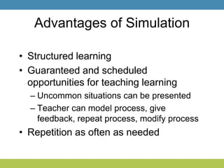Simulation training in medicine and technology management | PPTX