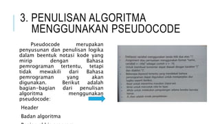 Simdig_Part2.pptx Cara penulisan ALGORITMA…… | PPTX