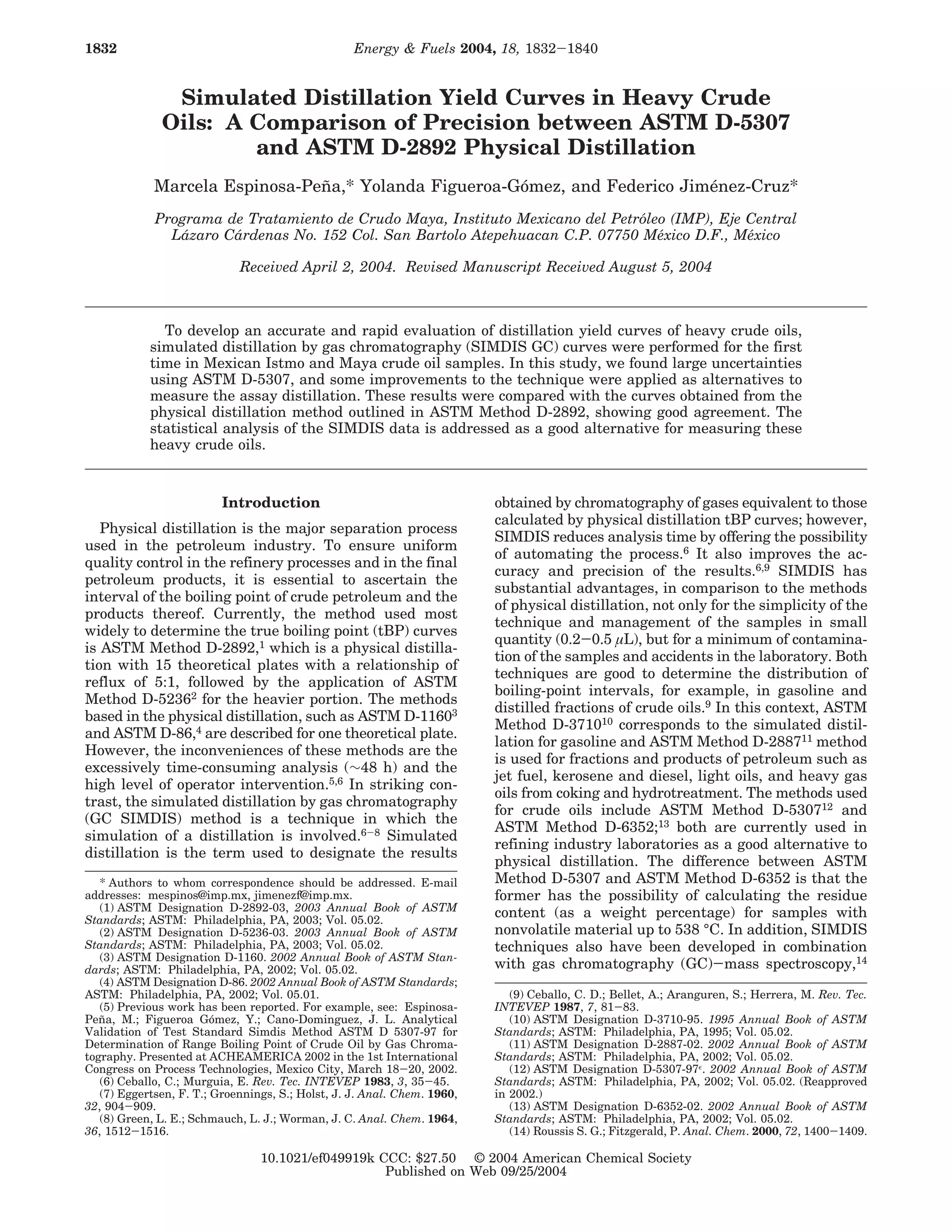 Simdis (simulated distillation) | PDF