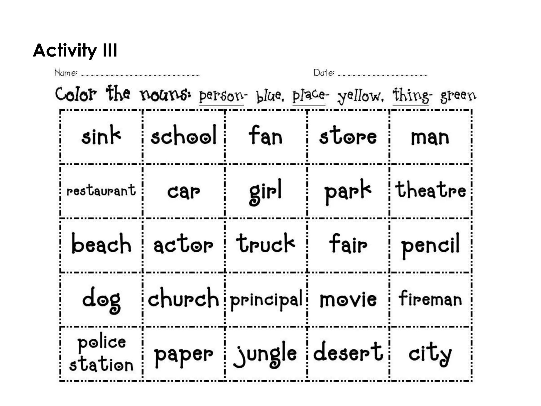 STRATEGIC INTERVENTION MATERIAL IN ENGLISH - NOUNS pdf | PDF