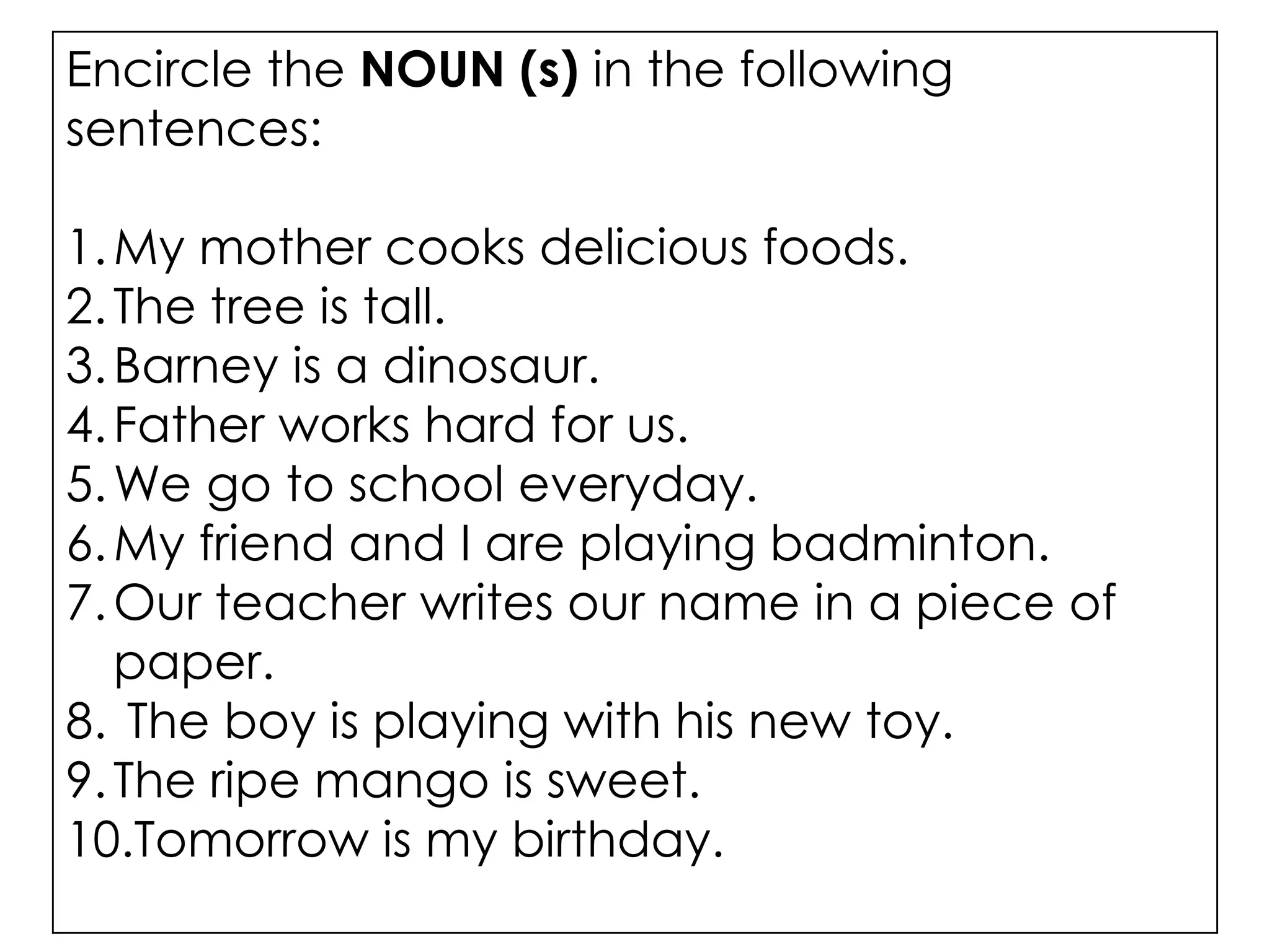 STRATEGIC INTERVENTION MATERIAL IN ENGLISH - NOUNS pdf | PDF