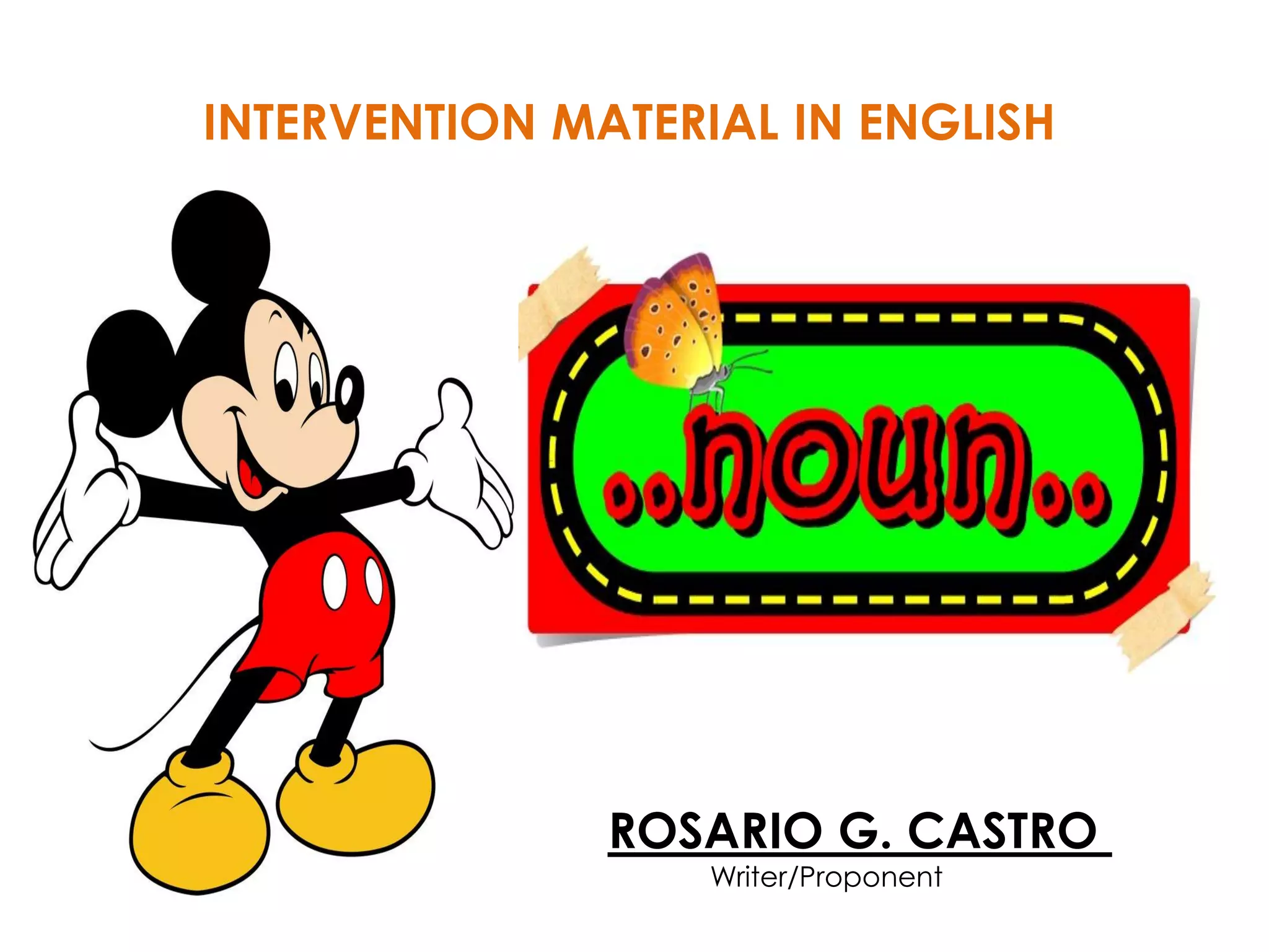 STRATEGIC INTERVENTION MATERIAL IN ENGLISH - NOUNS pdf | PDF