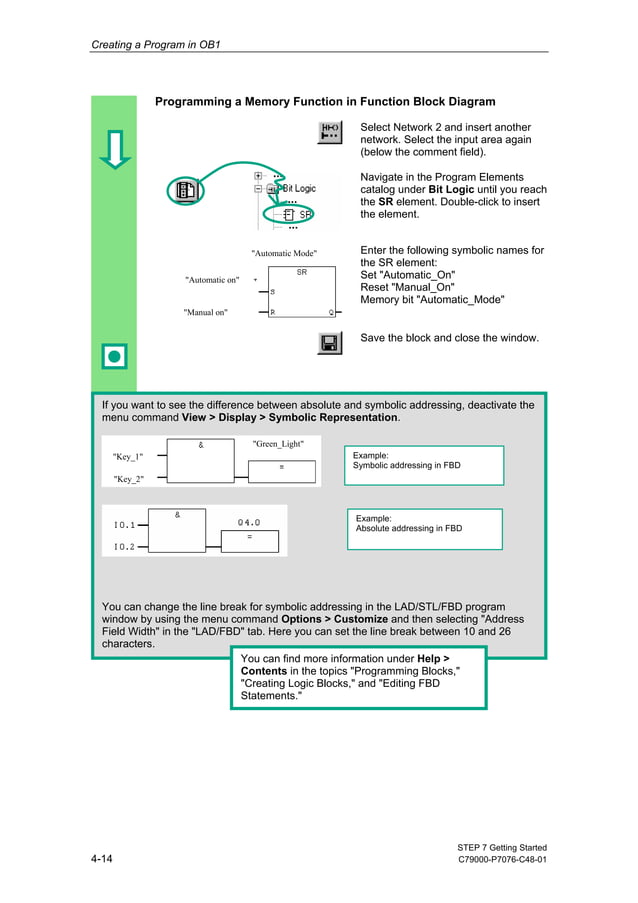 Simens plc training. simatic working-with-step-7 | PDF | Programming ...