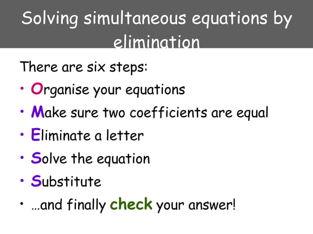 Simultaneous Equations | PPT | Physics | Science