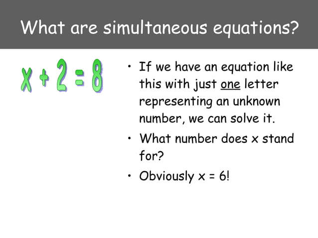 Simultaneous Equations | PPT | Physics | Science