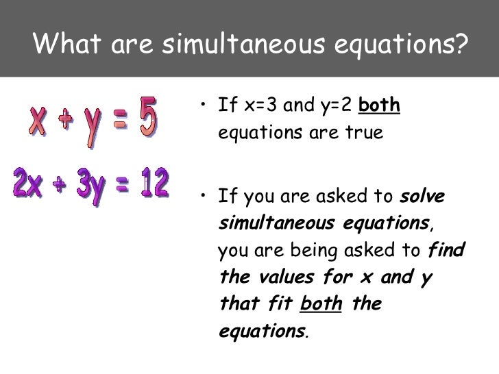 Simultaneous Equations