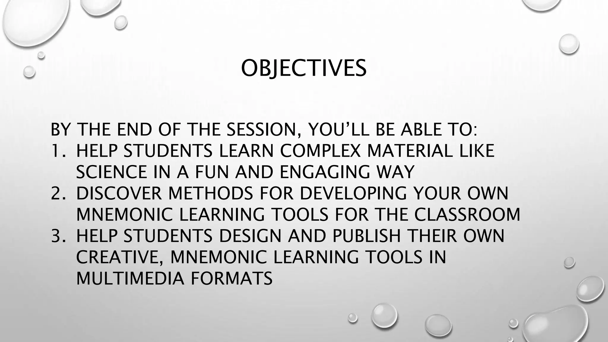 Using Mnemonics to Engage Students and Improve Recall: The Simersong ...