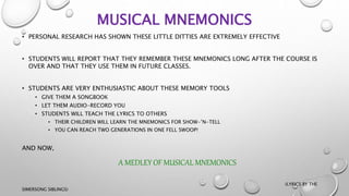 Using Mnemonics to Engage Students and Improve Recall: The Simersong ...