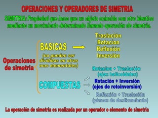 Simetria de cristales, temas selectos de estado sólido i (1) | PPT