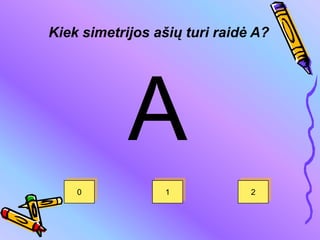 Simetrija ir abėcėlė | PPT