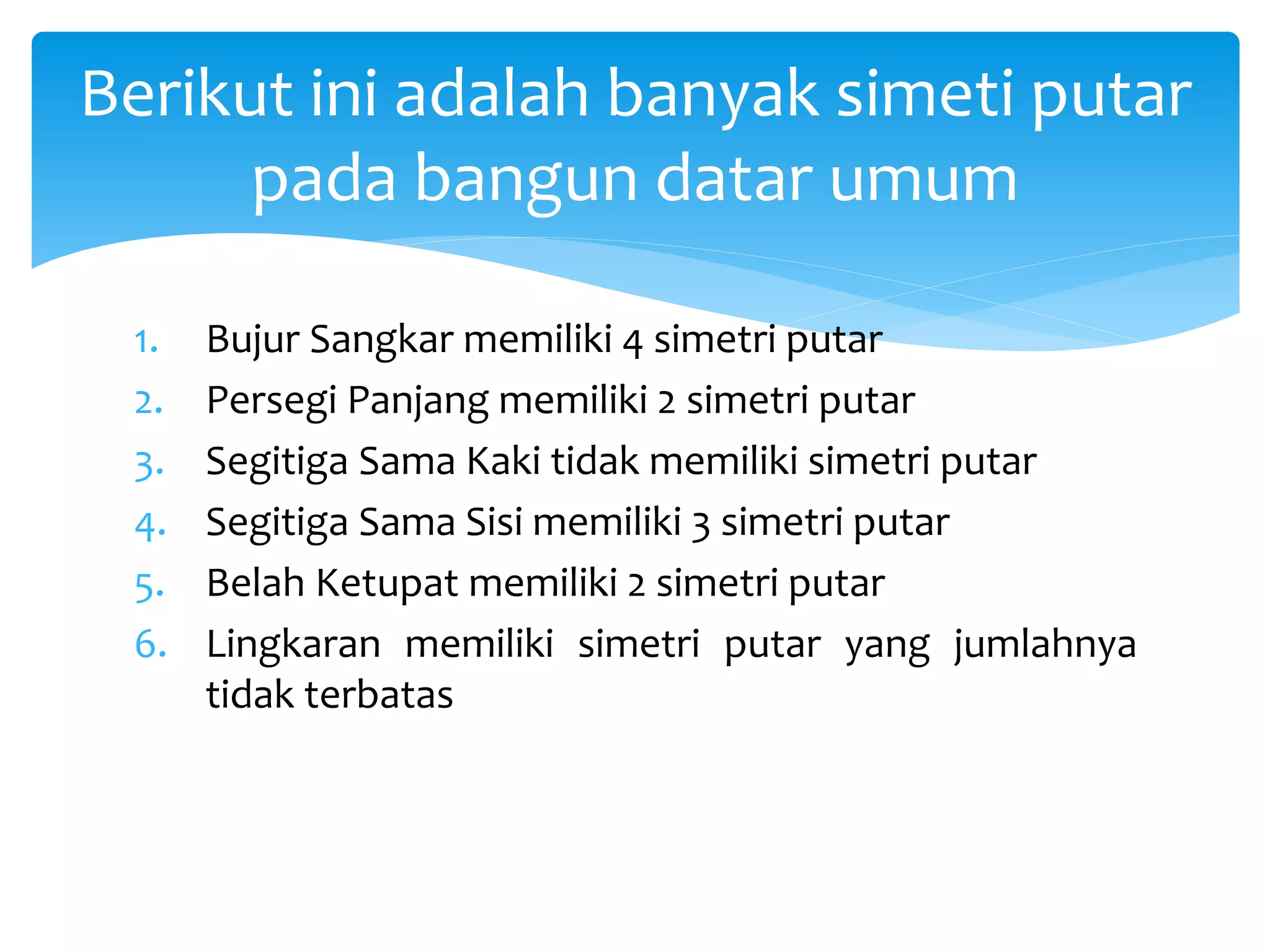 Simetri lipat dan simetri putar | PPTX