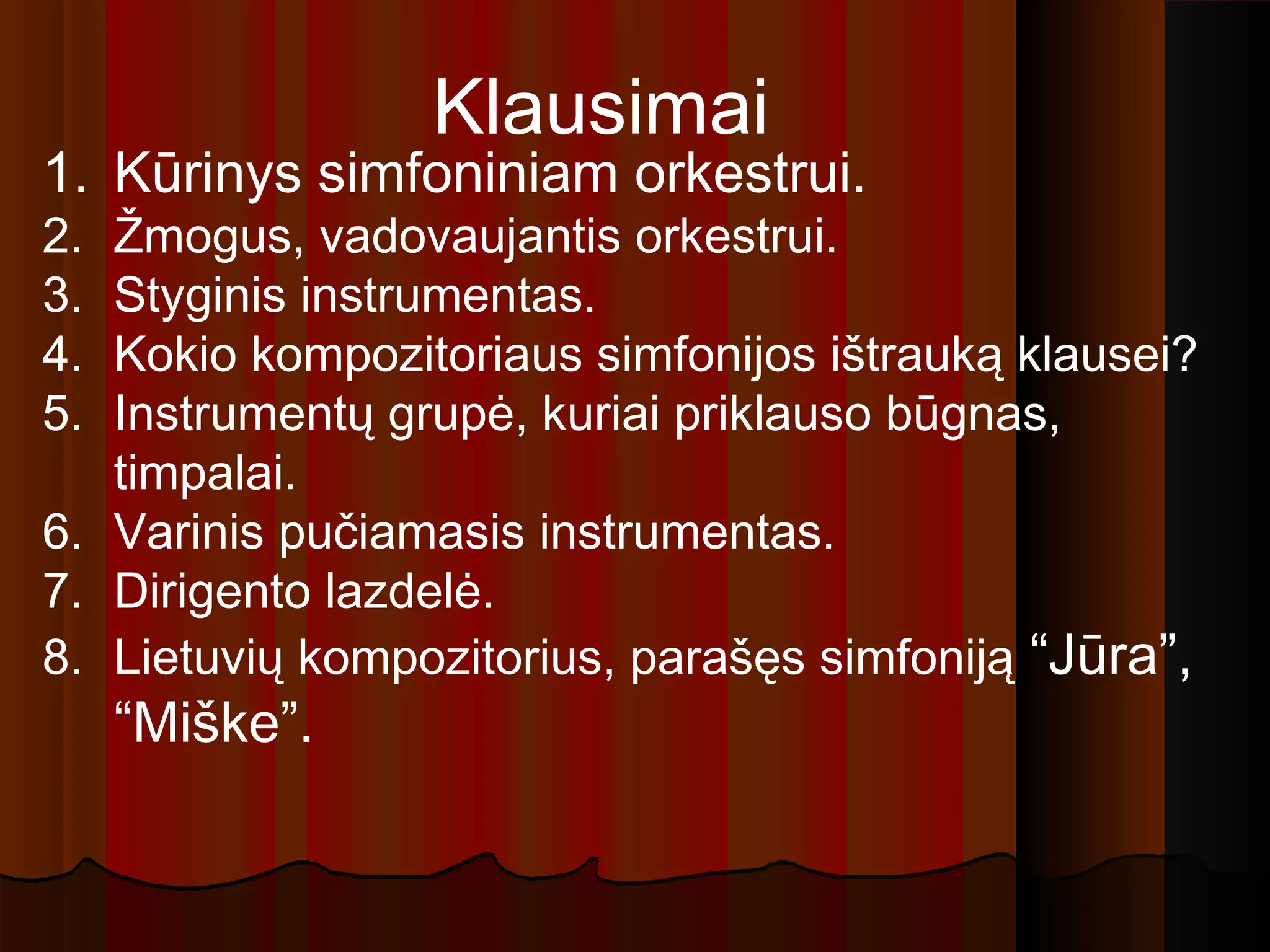 Simfoninis orkestras | PPT