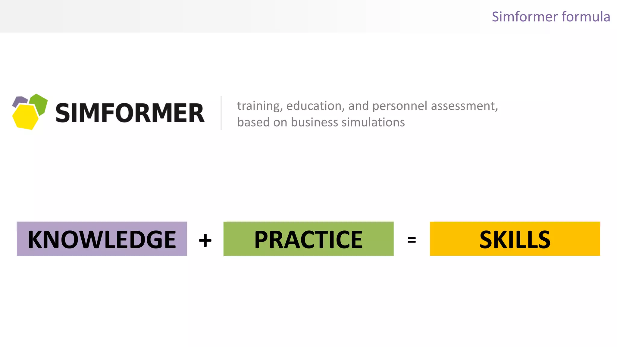 Simformer - business simulations for education. What is it? | PPT
