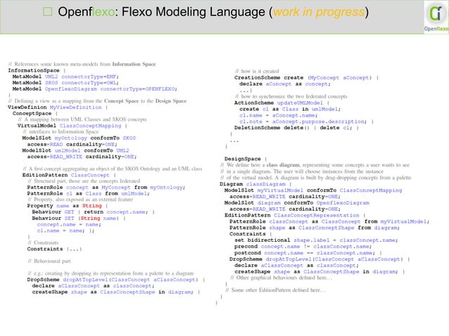 Openflexo presentation at SIMF Workshop @Models2013 | PPT
