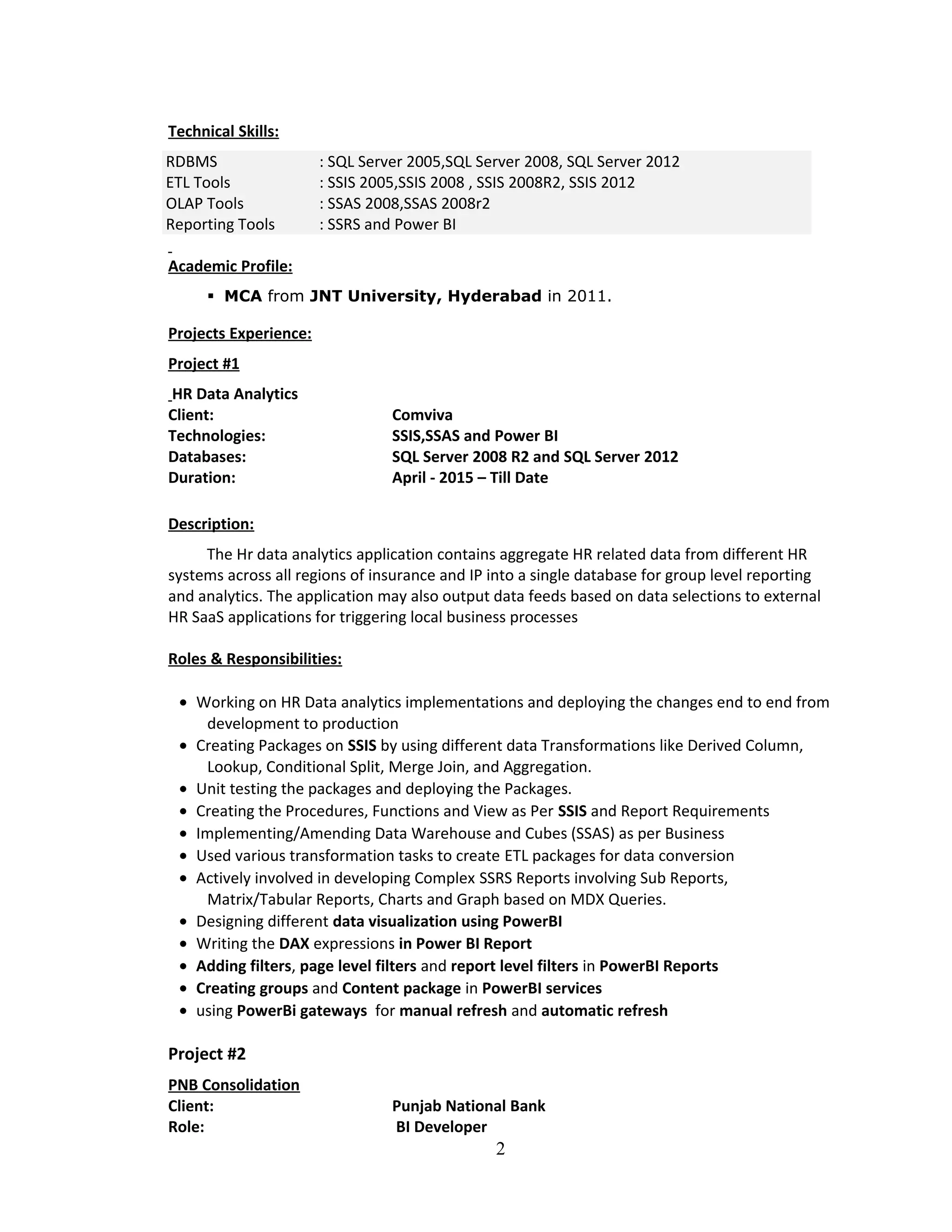 Simha msbi resume | PDF