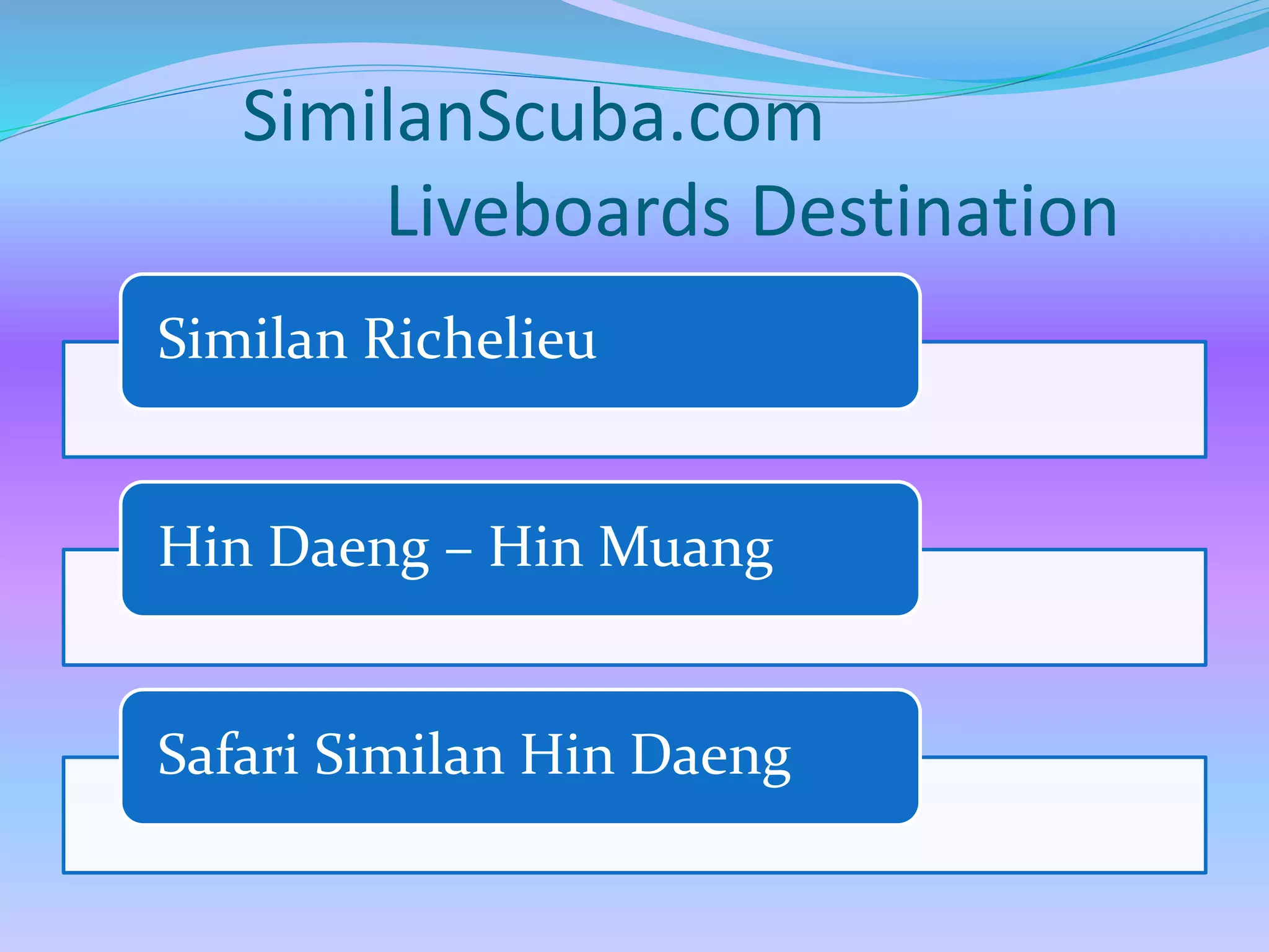 Similan Diving Liveaboard | PPT