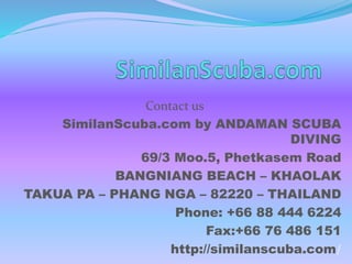 Similan Diving Liveaboard | PPT