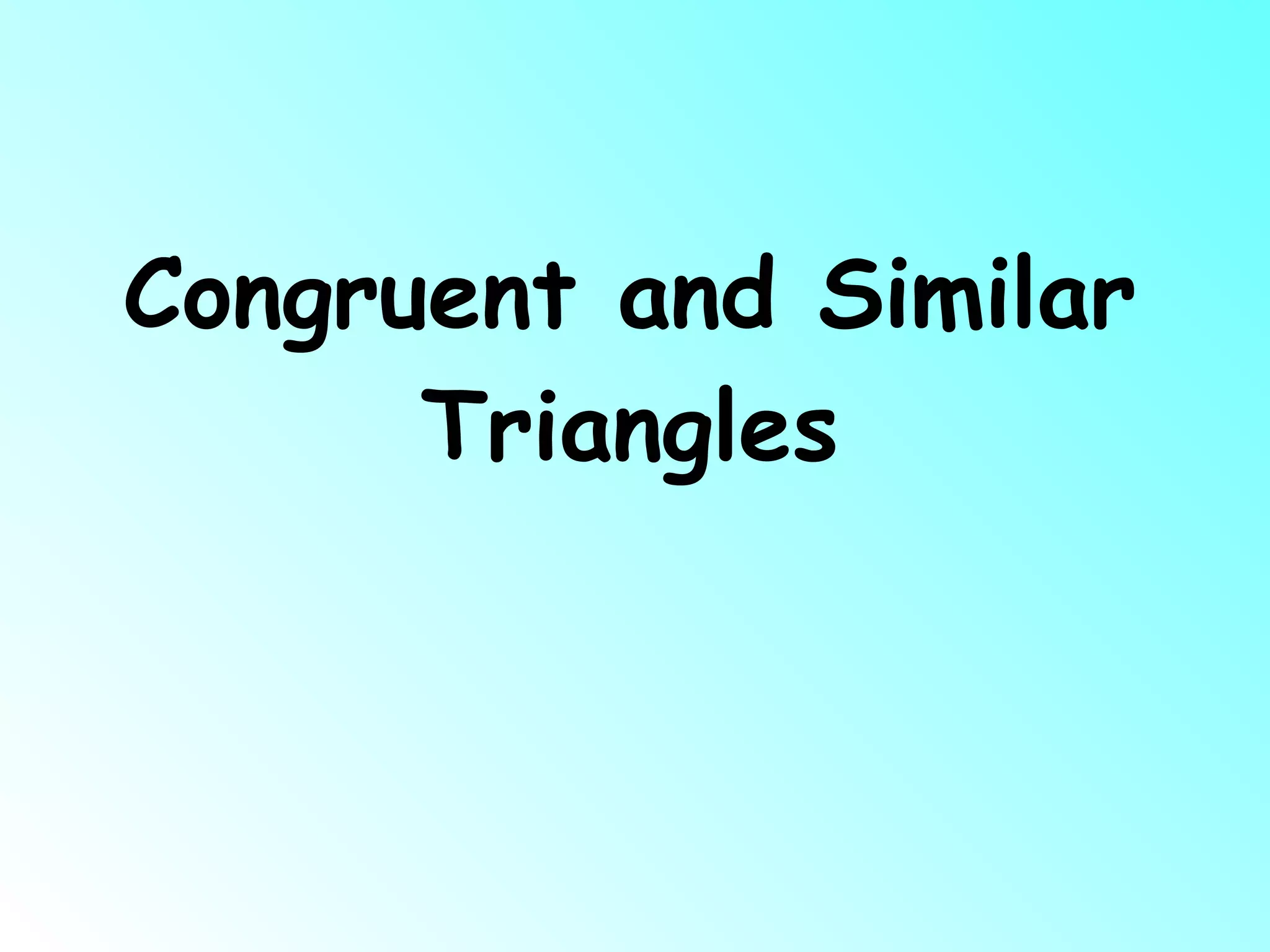Similar Triangles Notes | PPT