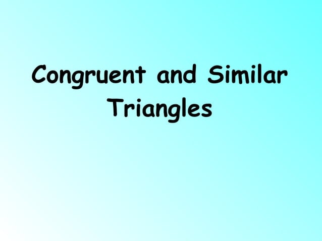 Similar Triangles Notes | PPT
