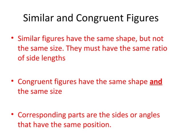 Similar and congruent figures | PPT