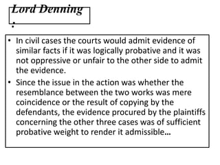 Similar facts evidence-Civil cases | PPTX