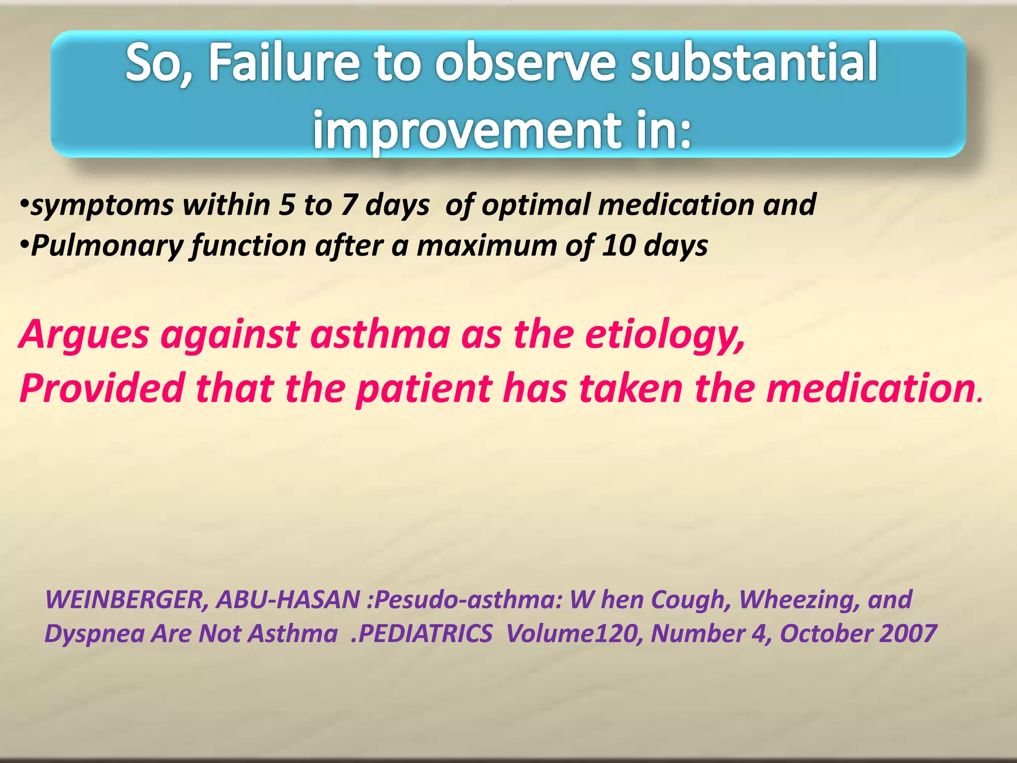 Similarities and differences between asthma and asthma masqueraders | PPTX