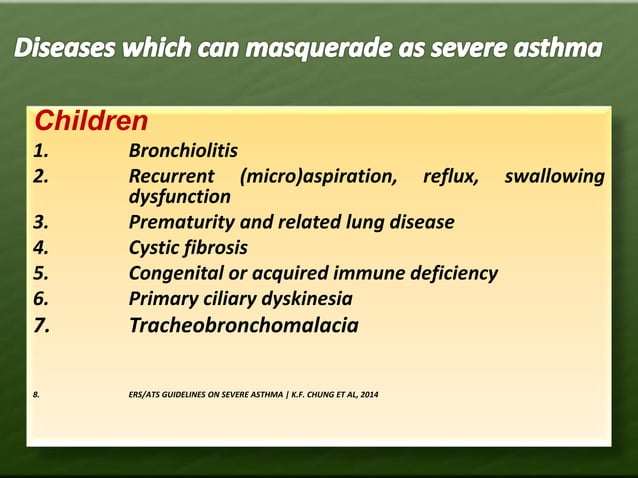 Similarities and differences between asthma and asthma masqueraders ...