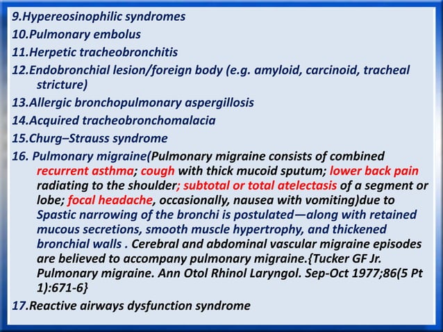 Similarities and differences between asthma and asthma masqueraders ...