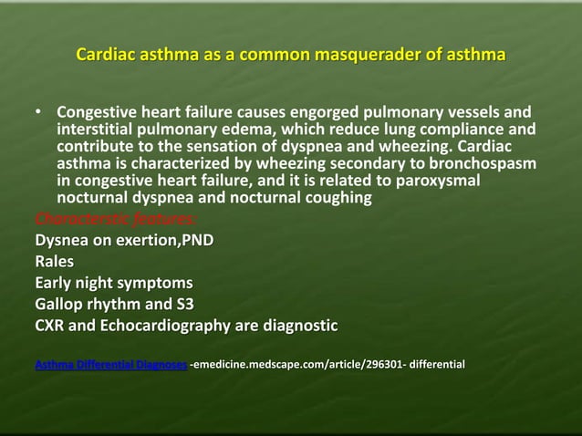 Similarities and differences between asthma and asthma masqueraders ...