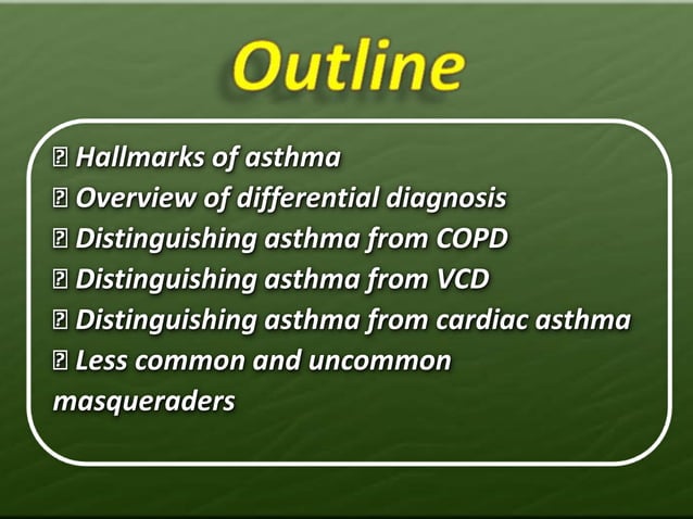 Similarities and differences between asthma and asthma masqueraders ...