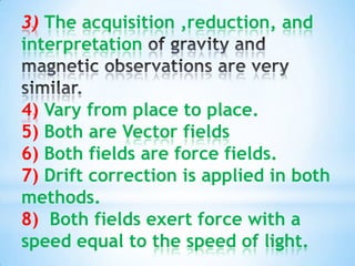 Similarities and differences between gravity and magnetic | PPTX