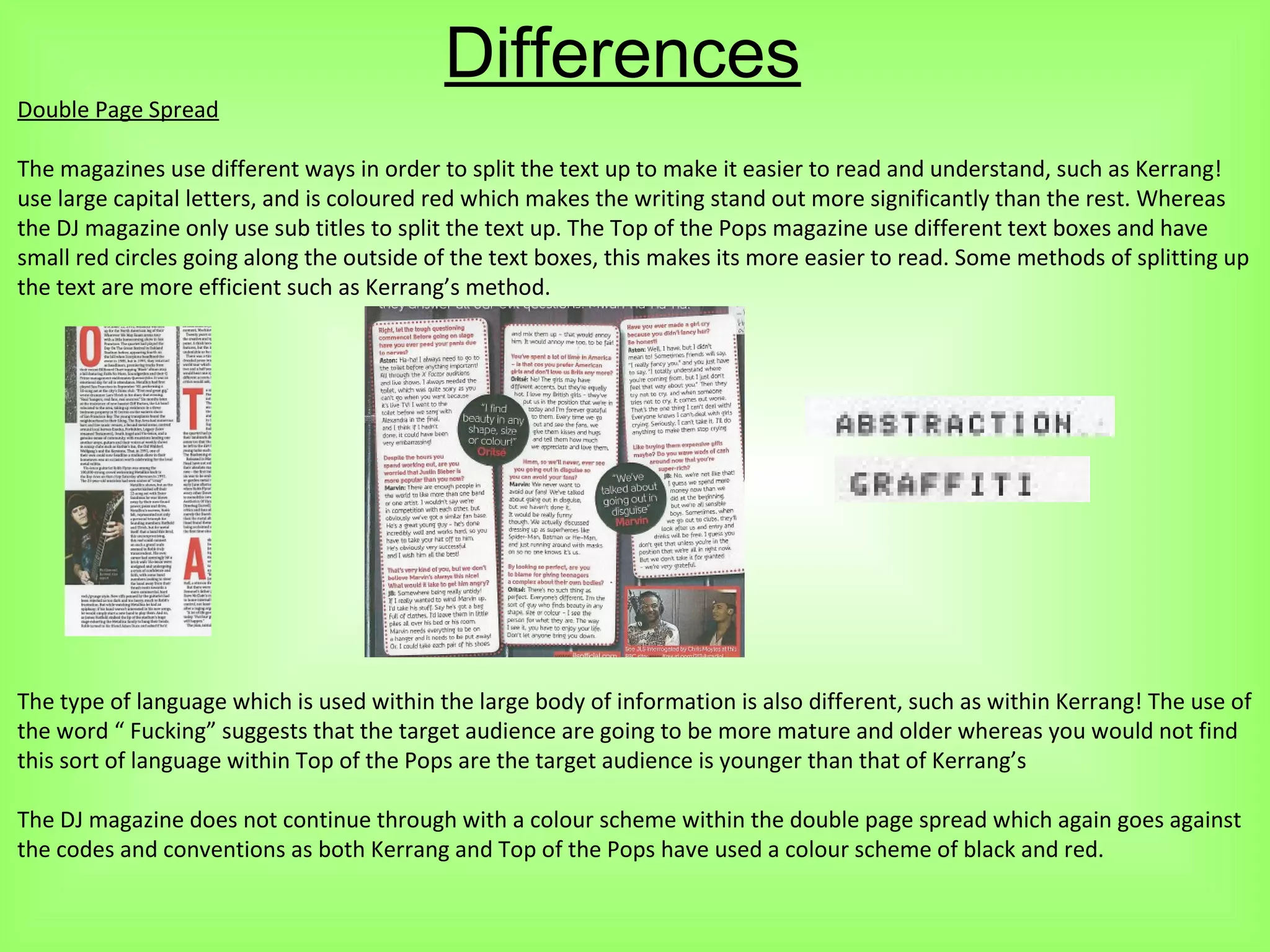 Similarities And Differences Between Different Magazines | PPT