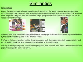 Similarities And Differences Between Different Magazines | PPT