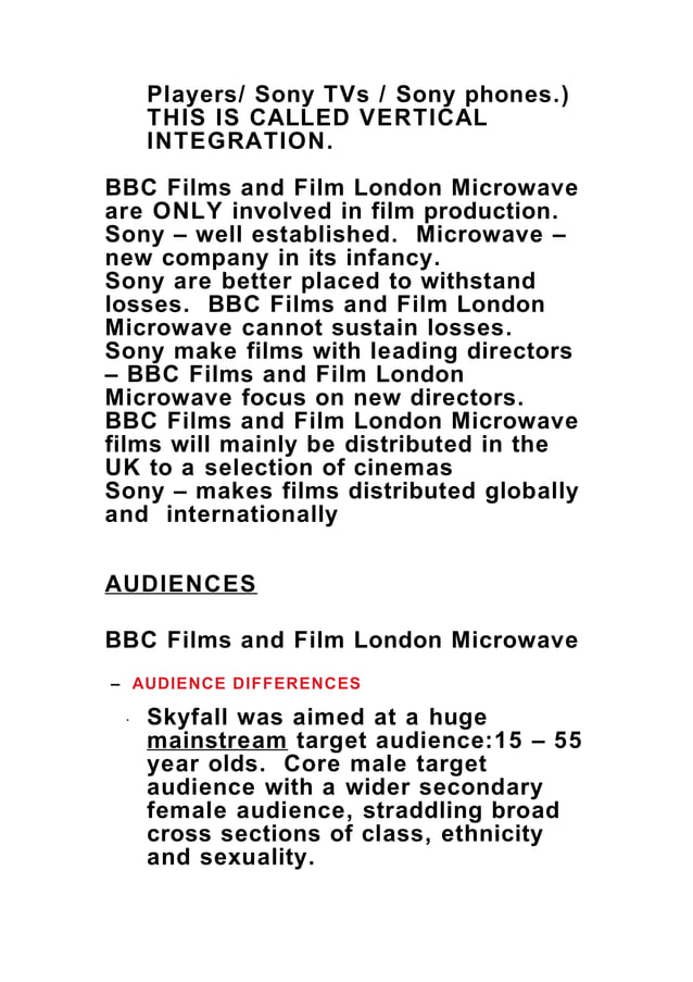 Similarities and differences skyfall ill manors | PDF