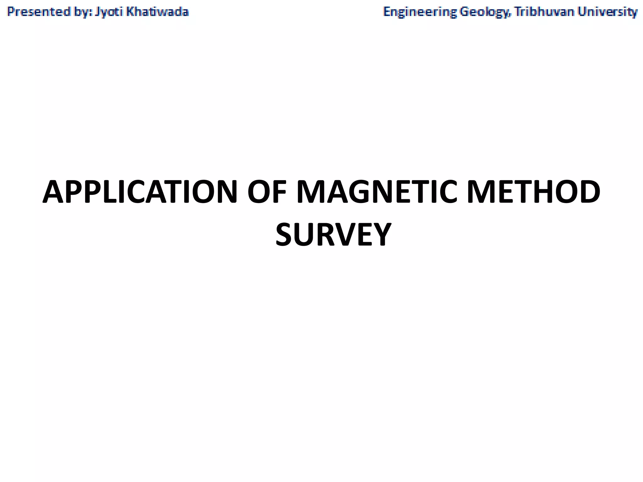 Similarities between gravity and magnetics and application of different ...