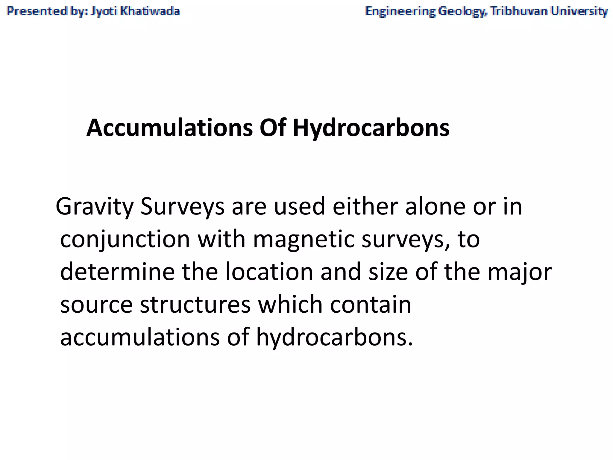 Similarities between gravity and magnetics and application of different ...
