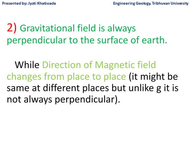 Similarities between gravity and magnetics and application of different ...
