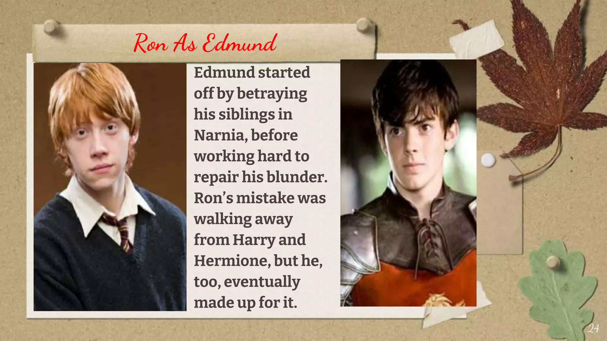 Similarities between harry potter and chronicles of narnia | PPTX