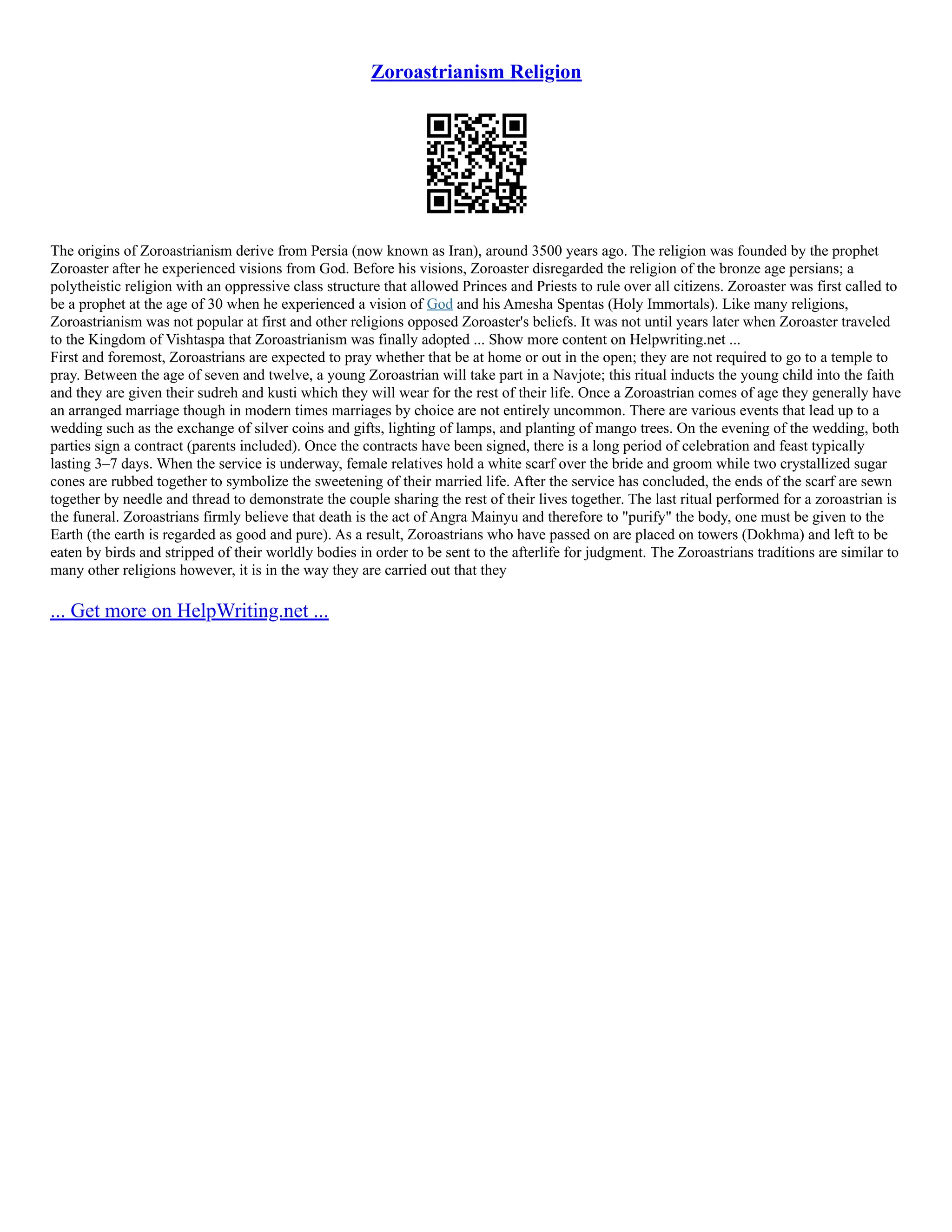 Similarities Between Hindu And Zoroastrianism | PDF