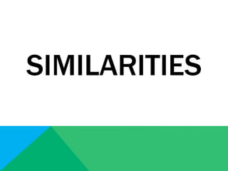 Similarities & differences (student presentation) | PPTX